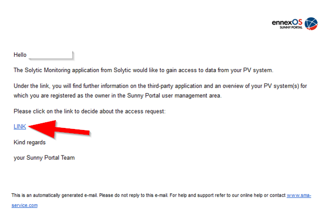 Set up API access - SMA Monitoring API